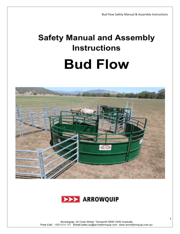 Arrowquip Bud Flow Safety Manual And Assembly Instructions | Manualzz