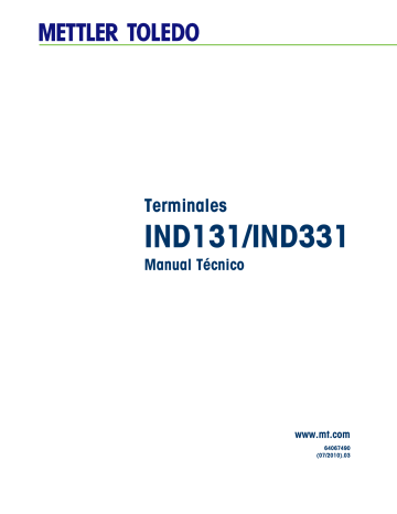 Mettler Toledo IND331 Manual de usuario | Manualzz