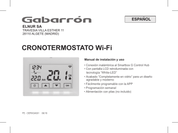 Gabarrón ELNUR SA Manual de usuario | Manualzz