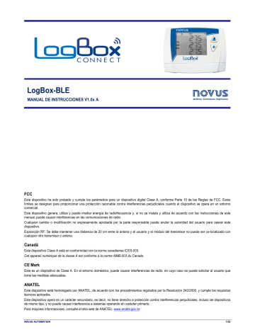 Novus LogBox CONNECT Manual de usuario | Manualzz