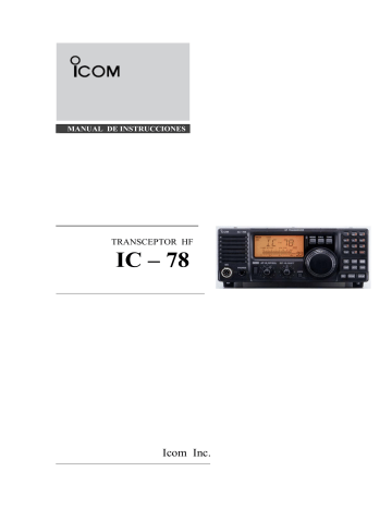 ICOM IC - 78 Manual de usuario | Manualzz