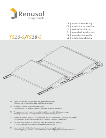 Renusol FS10-S, FS18-S Manual De Instalación | Manualzz