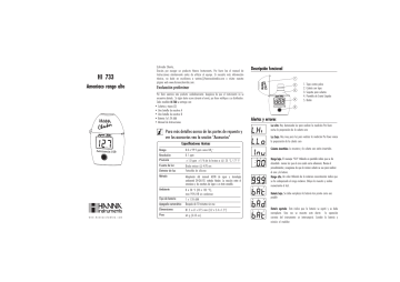 Hanna Instruments HI 733 Manual de usuario | Manualzz