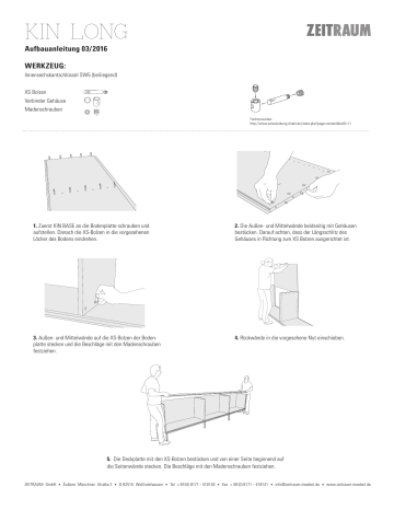 ZEITRAUM KIN LONG Aufbauanleitung | Manualzz