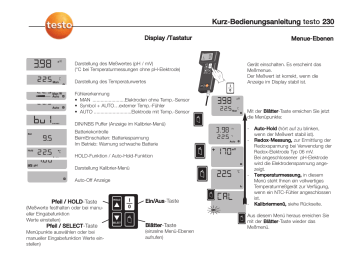 testo testo 230 Kurzbedienungsanleitung | Manualzz