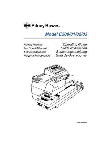 Pitney Bowes E500 series, E501, E502, E503 Bedienungsanleitung | Manualzz