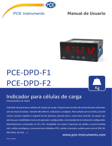 PCE instruments PCE-DPD-F1 Manual de usuario | Manualzz