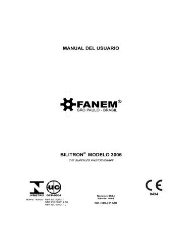 Fanem BILITRON 3006 BTB Manual de usuario | Manualzz