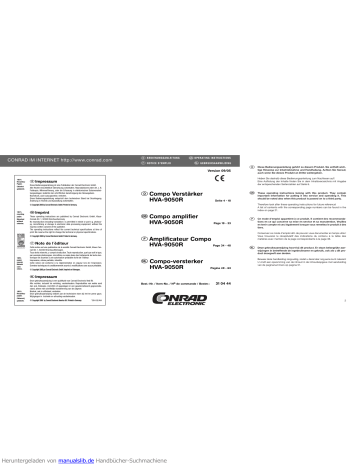 Conrad Compo HVA-9050R Bedienungsanleitung | Manualzz