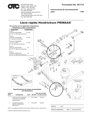 OTC HENDRICKSON PRIMAAX Instrucciones de operación | Manualzz