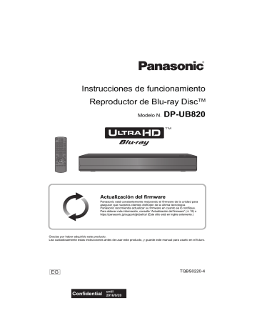 Panasonic DP-UB820 Instrucciones de operación | Manualzz