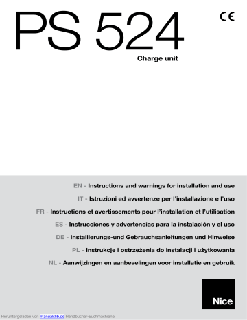 Nice PS 524 Gebrauchsanleitungen | Manualzz