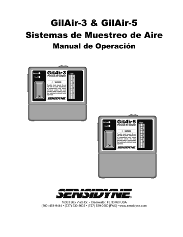 Sensidyne GilAir-3 Instrucciones de operación | Manualzz