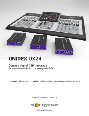 Solidyne UNIDEX UX24 Manual de usuario | Manualzz