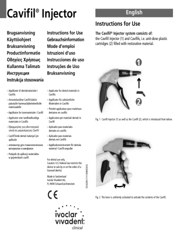 Ivoclar Vivadent Cavifil Injector Instrucciones De Uso | Manualzz