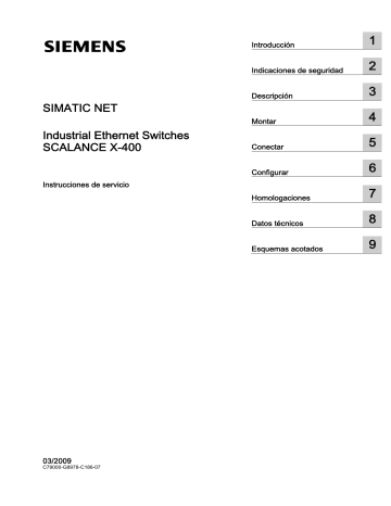 Siemens SIMATIC NET SCALANCE X-400 Manual de usuario | Manualzz