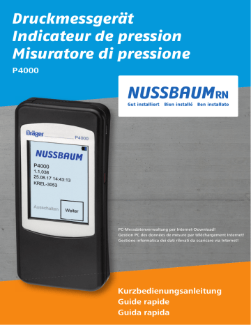 Nussbaum P 4000 Kurzbedienungsanleitung | Manualzz