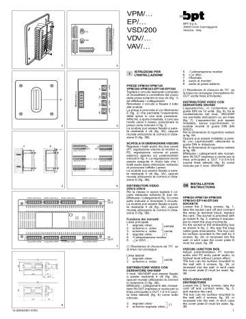 Bpt EP/ Serie Installationsanleitung | Manualzz