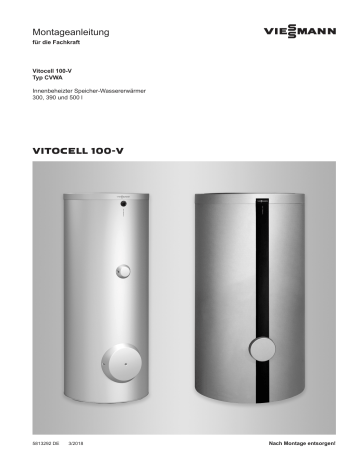 Viessmann VITOCELL 100-V Typ CVS Montageanleitung | Manualzz