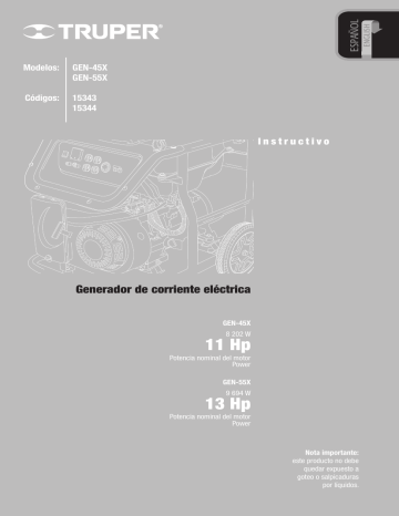 Truper 15344, GEN-45X Manual | Manualzz