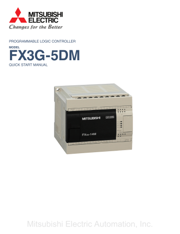 Mitsubishi Electric FX3G-5DM Display Module Quick Start Manual | Manualzz