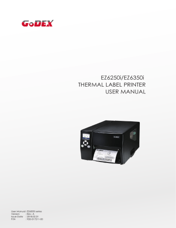 Godex EZ6250i User Manual | Manualzz
