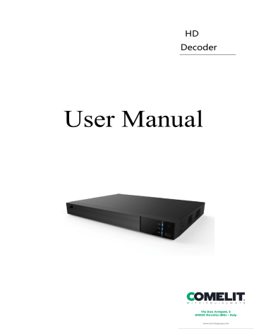 Comelit DEC0804 User Manual - 4-Channel Video Decoder | Manualzz