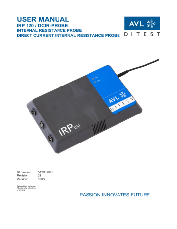 AVL DITEST DCIR-PROBE User Manual | Manualzz
