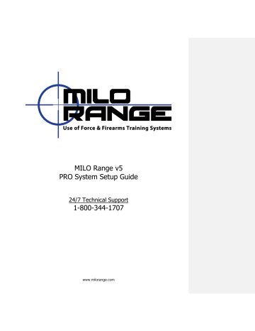Milo Range v5 PRO System Setup Manual | Manualzz