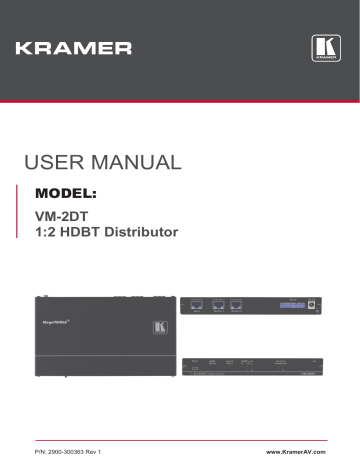 Kramer VM-2DT User Manual | Manualzz