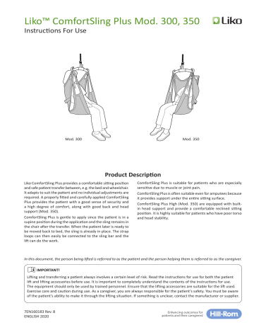 Hill-Rom Sit-to-Stand Patient Lift Vest Instructions for use | Manualzz