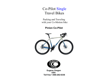 Co-Motion Cycles Co-Pilot Single Manual | Manualzz