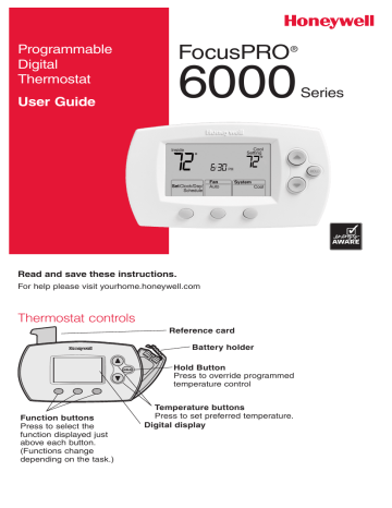Honeywell FocusPRO 6000 Series User guide | Manualzz