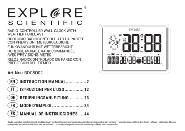 Explore Scientific RDC8002 Instruction Manual | Manualzz