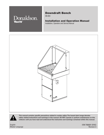 Donaldson Torit DB-800 Installation And Operation Manual | Manualzz