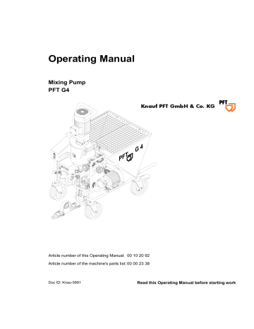 PFT G 4 Operating Manual | Manualzz