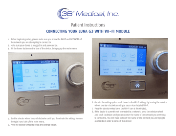 3B Medical LUNA G3 Patient Instructions | Manualzz
