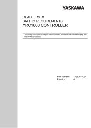 YASKAWA YRC1000 - Getting started guide, Instructions manual, Operator's manual