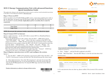 APsystems ECU-C Installation Guide | Manualzz