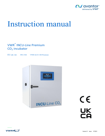 VWR INCU-Line Premium Instruction Manual | Manualzz