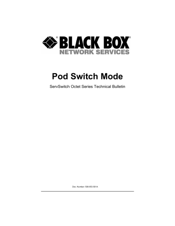 Black Box ServSwitch Octet Series Technical Bulletin | Manualzz