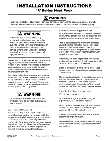 HVAC R Series Thermostat Installation Manual | Manualzz
