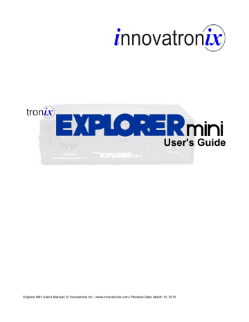 Tronix Explorer Mini User Manual - Innovatronix | Manualzz