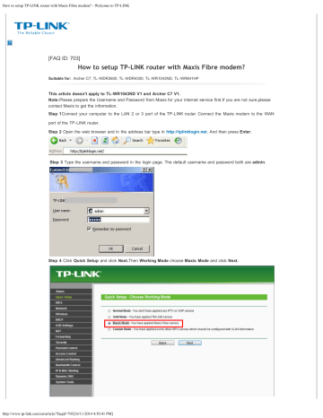 TP-LINK TL-WDR4300 Setup Guide - Maxis Fibre Modem | Manualzz