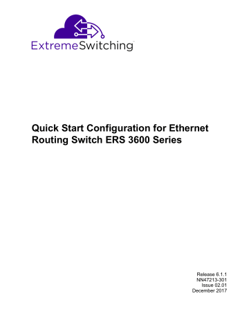 EXTREME SWITCHING ERS 3600 Series Quick Start Configuration | Manualzz