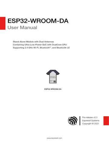 Espressif ESP32-WROOM-DA User Manual | Manualzz