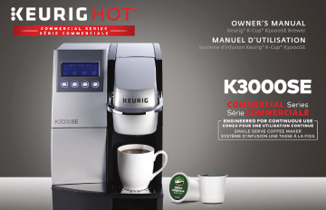 Keurig Hot K-Cup K3000SE Owner’s Manual | Manualzz