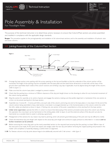 valmont INGAL EPS Pole Technical Instruction | Manualzz