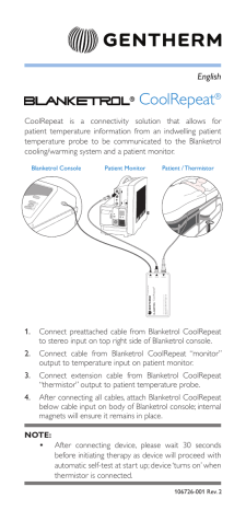 BLANKETROL CoolRepeat Instructions For Use Manual | Manualzz