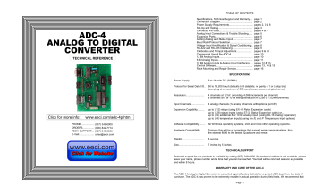 EECI ADC-4 Technical Reference Manual | Manualzz